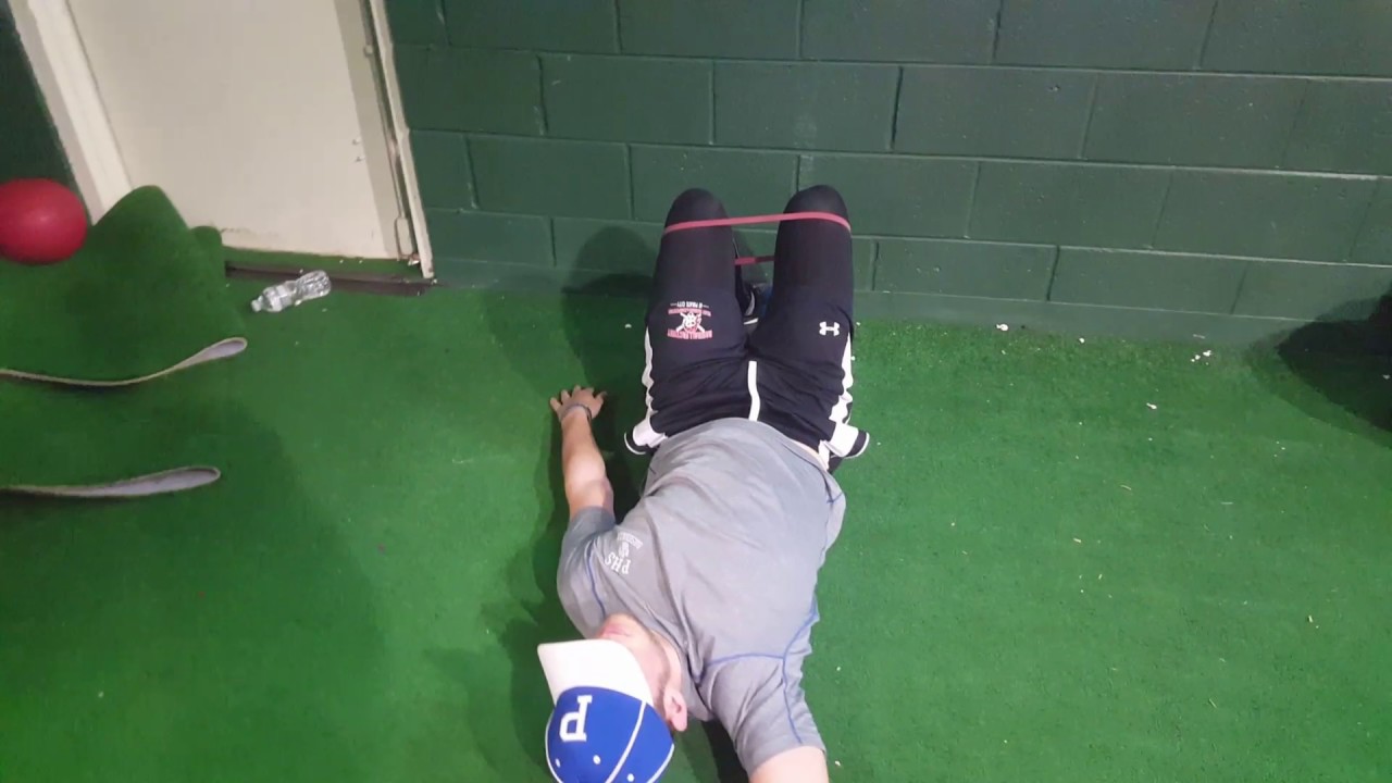 Hooklying Hip Shift with Right Glute/Lateral Hamstring - YouTube