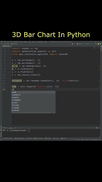 3d Bar Chart In Python Pythonprogramming Pythontutorial Coding Youtube