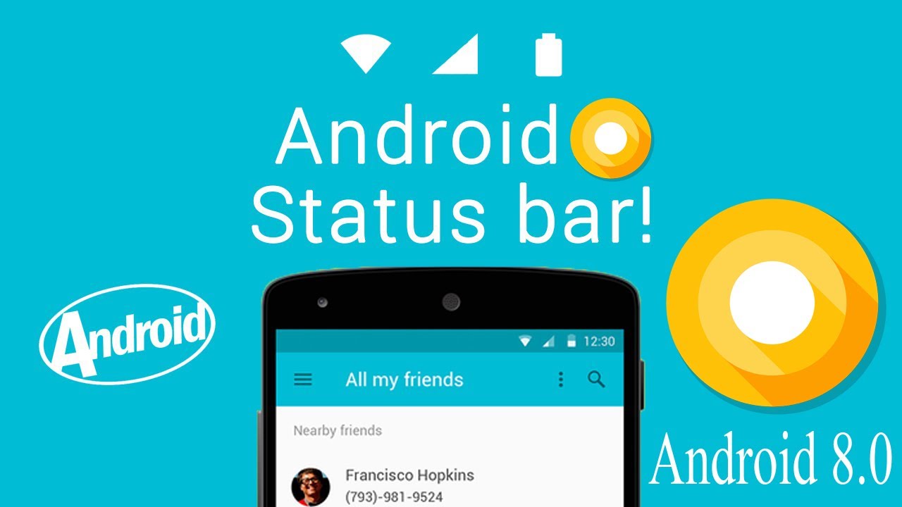 Android O Status Bar on KitKat / JellyBean - YouTube