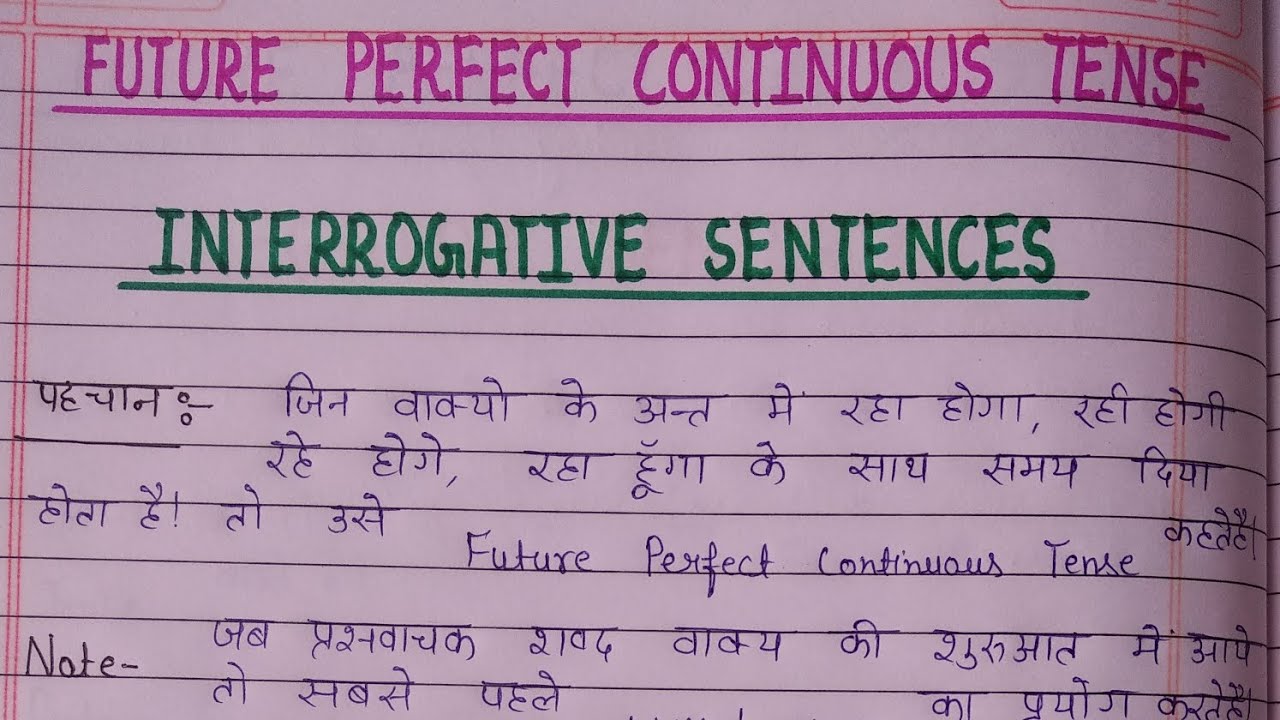 Future Perfect Continuous Tense Interrogative Sentence With Example ...