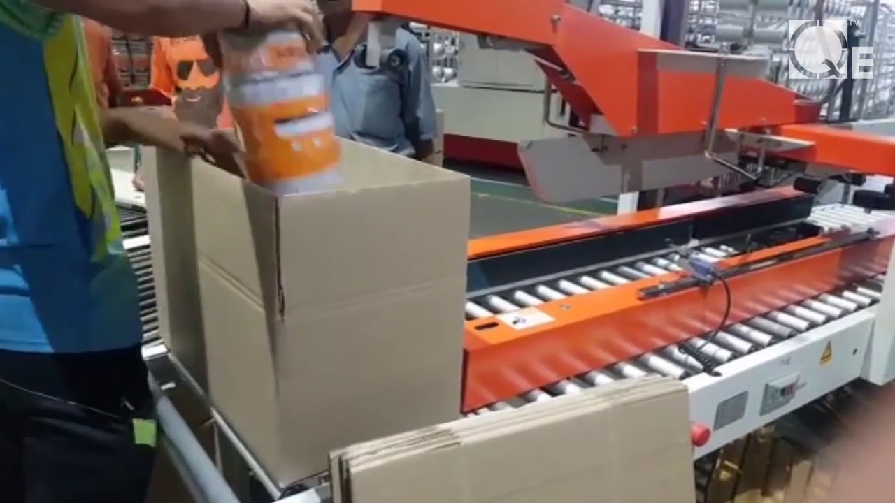 CARTON TAPING MACHINE - YouTube