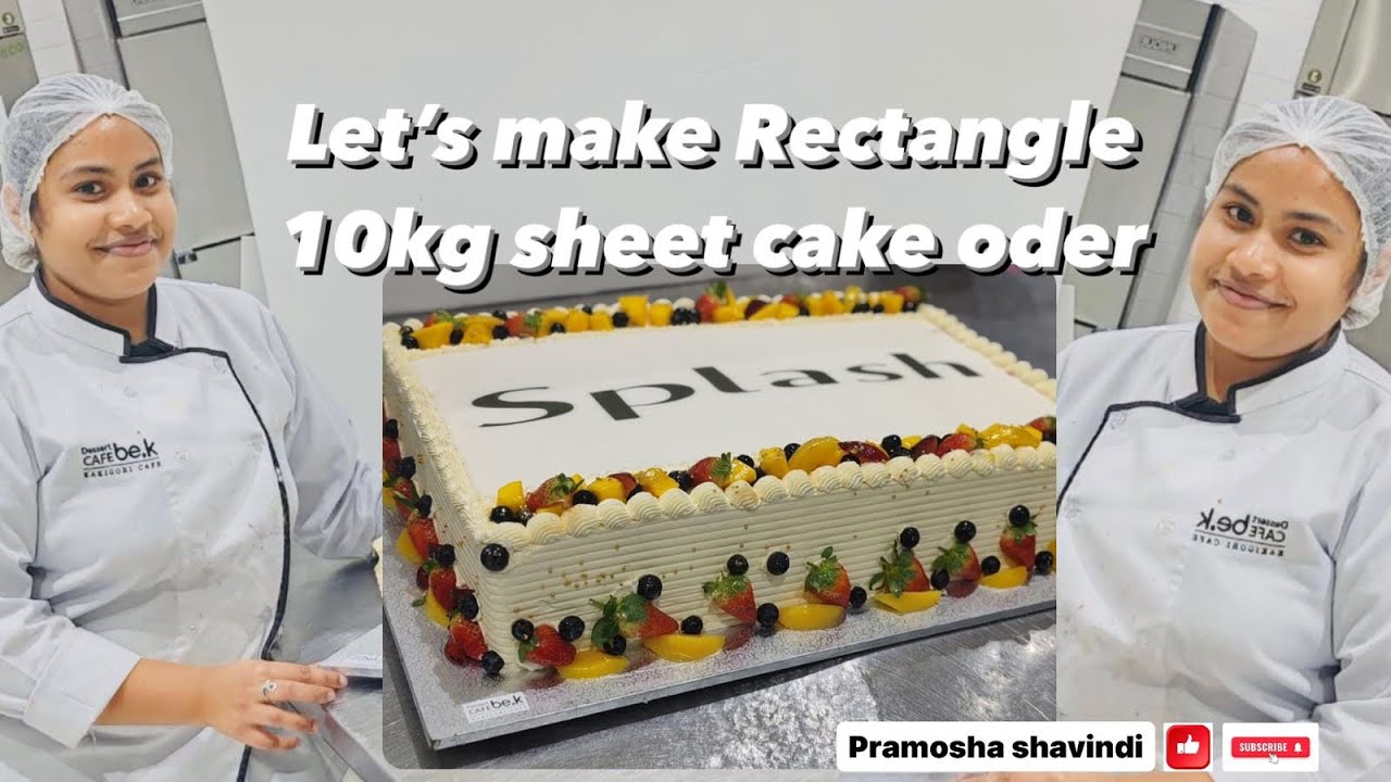 Let’s make rectangle 10kg sheet cake Oder - YouTube