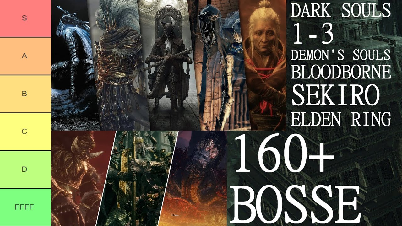 ALLE 160+ Fromsoft Bosse in einer Tierlist geranked (PART 1 - DS1, BB ...