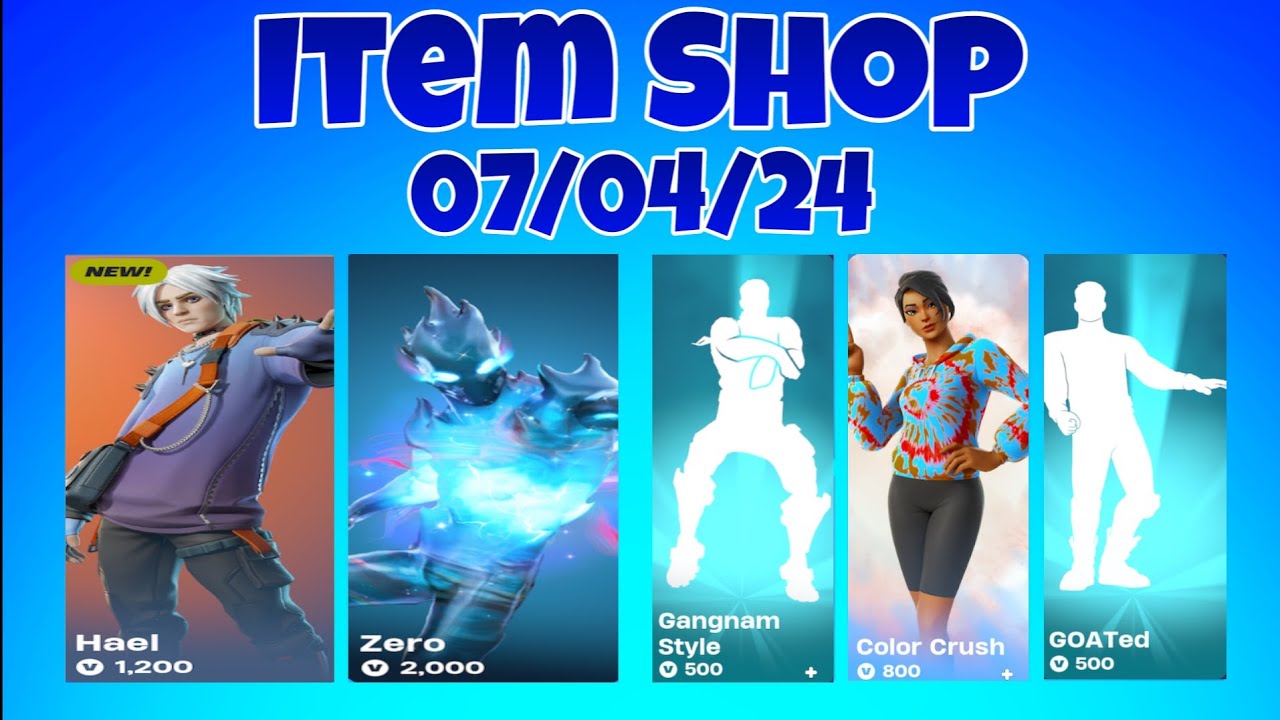 *UPDATE* Item Shop 07/04/24 with NEW Hael skin and Icon Series emotes ...