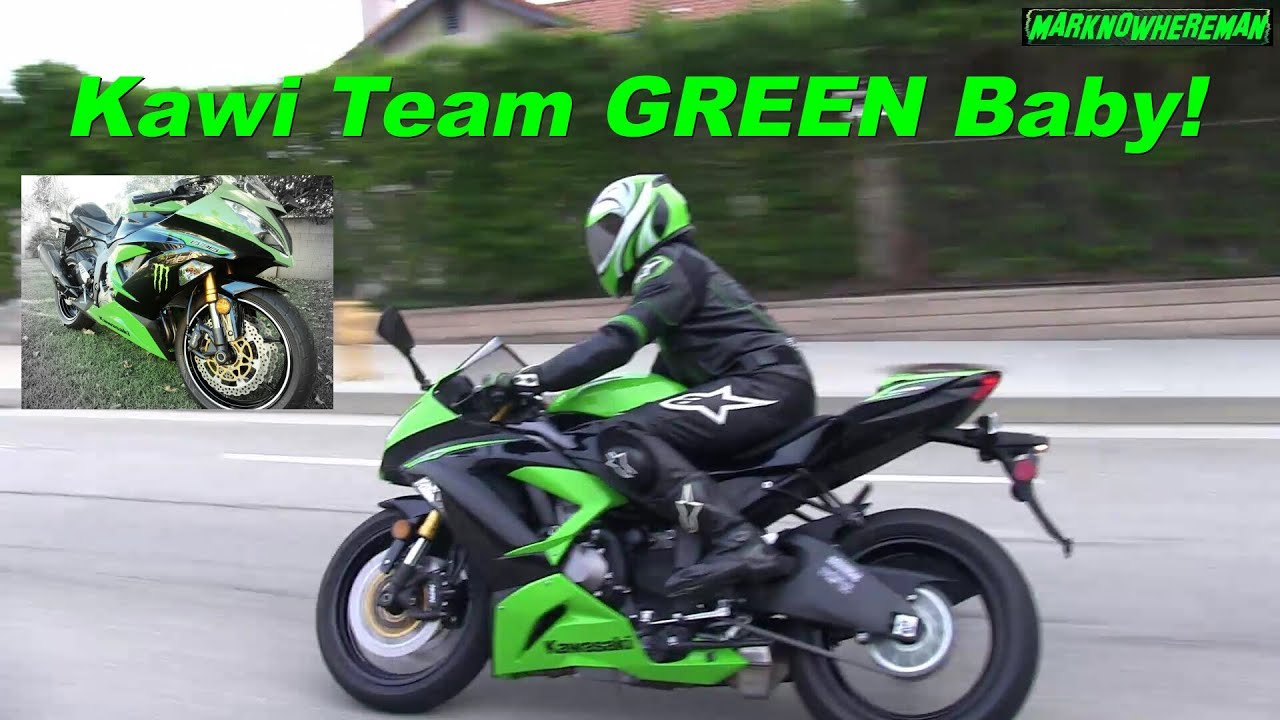 2013 Kawasaki NINJA 636 ZX6R - Street Riding - Kawi Team Green ...