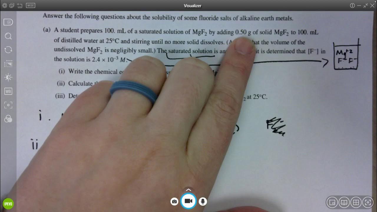 AP Chemistry Unit 9.2- Finding Ksp - YouTube