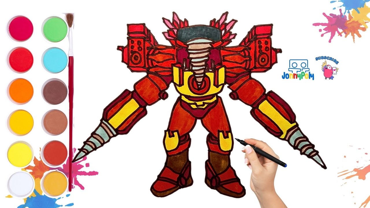 HOW TO DRAW A NEW SUPER UPGRADE TITAN DRILL | Skibidi Toilet Garry's ...