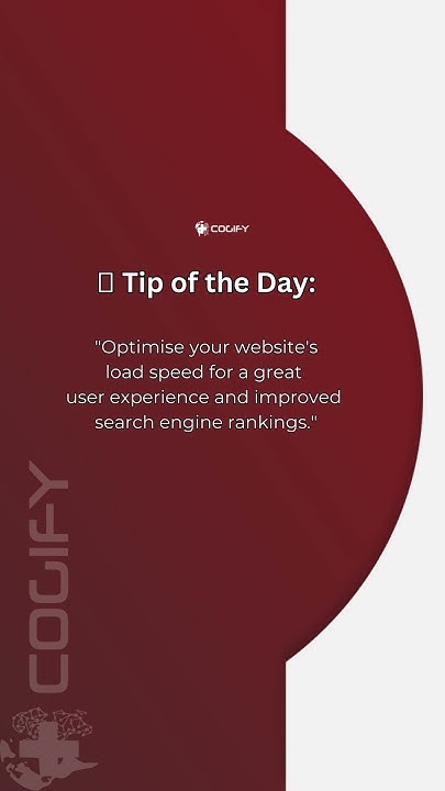 💡 Tip of the Day | Quick and Easy Tips to Optimize Website Load Speed! | Learn more at www ...