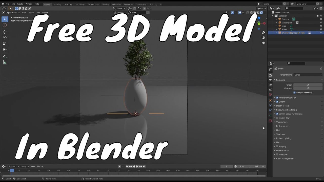 100 + Free 3D models in Blender - YouTube