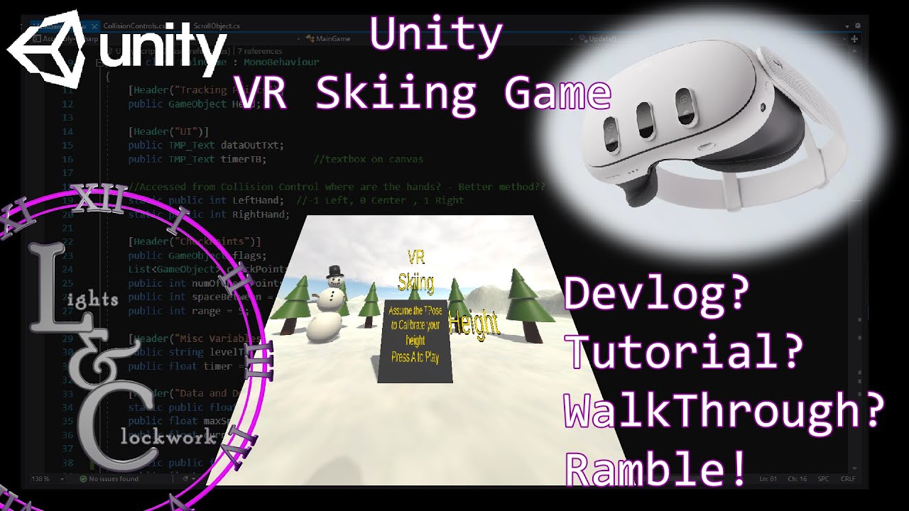 Unity Vr Skiing Devlog Tutorial Walkthrough Ramble Youtube