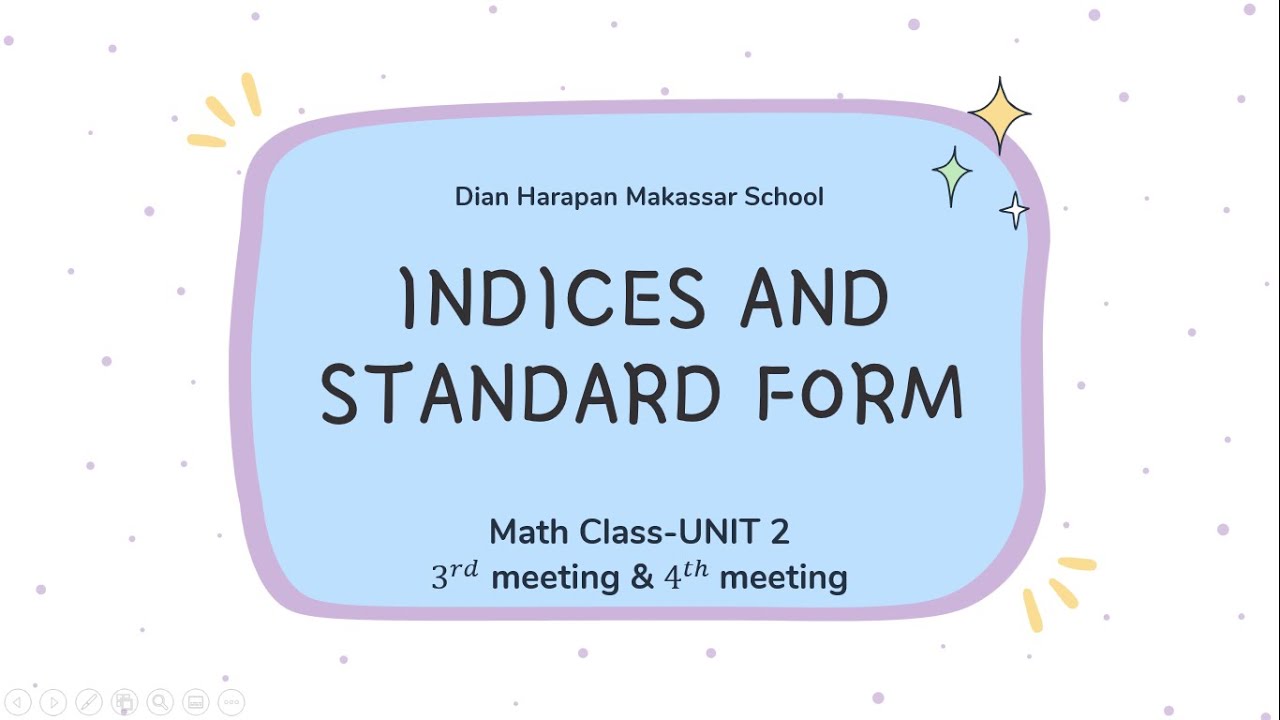 Pertemuan 3-4 UNIT 2 Indices & Standard Form: Law 4 -5 & Zero and ...
