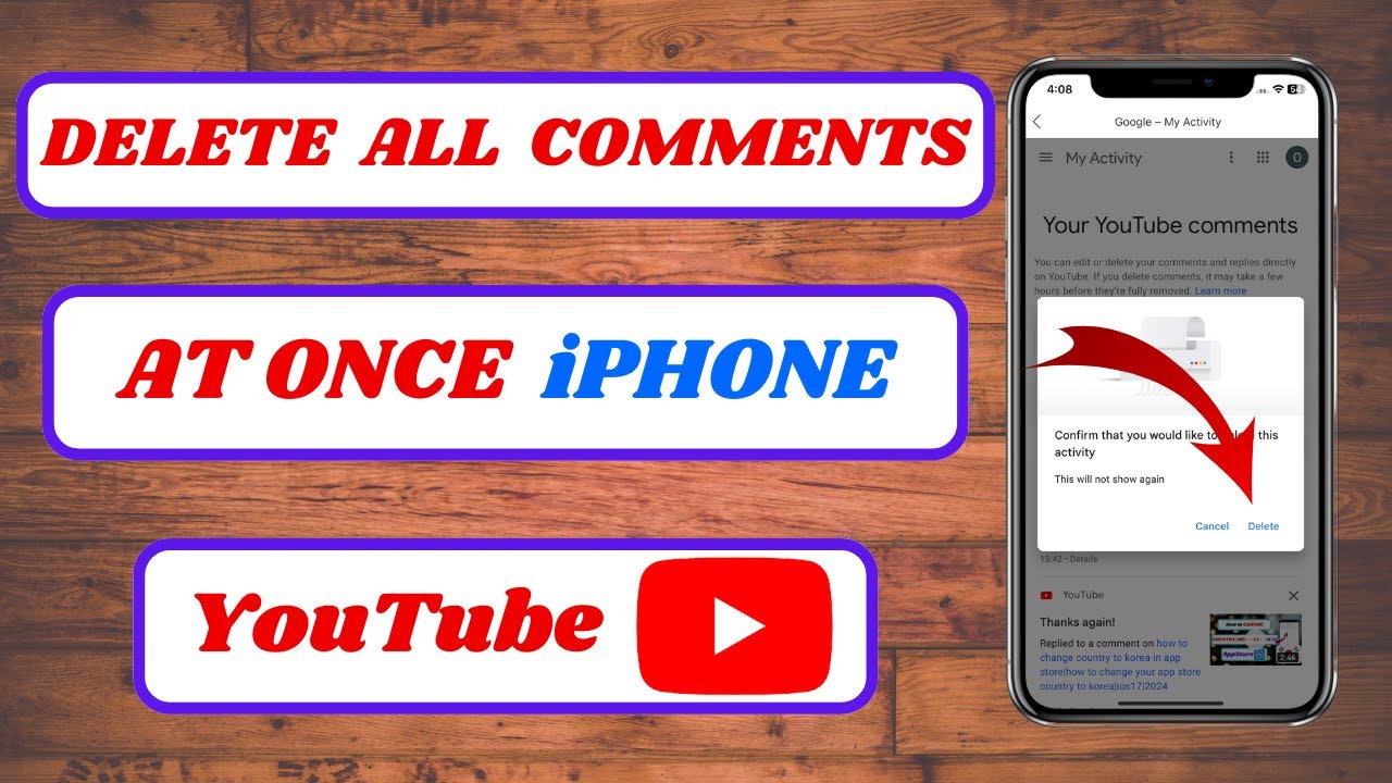"How to Delete ALL Your YouTube Comments at Once on iPhone | Quick ...