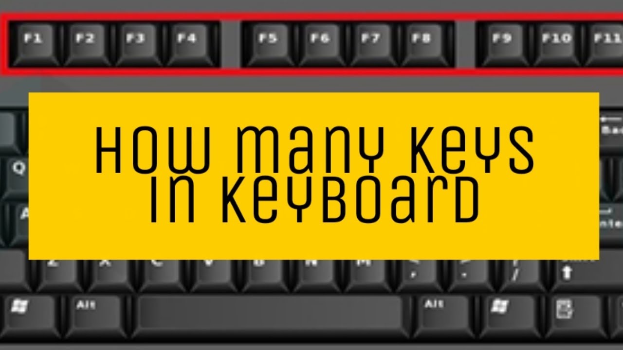 how many keys in keyboard - YouTube