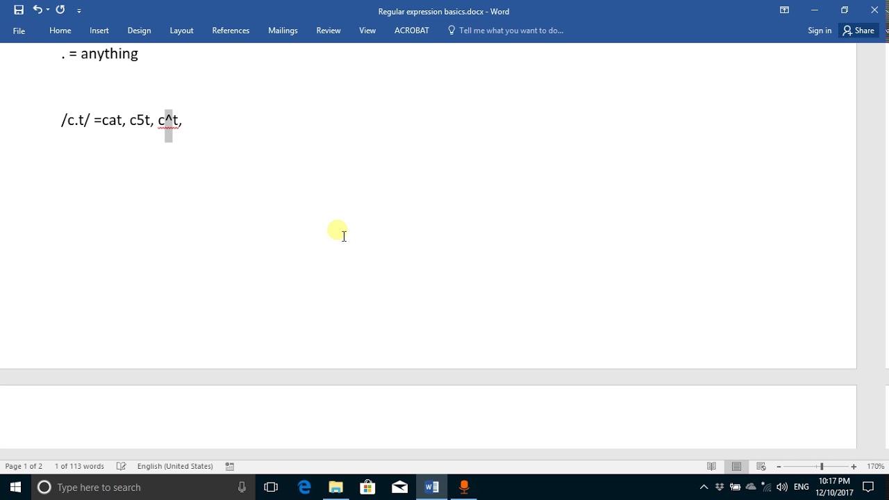 Regular Expression Introduction - YouTube