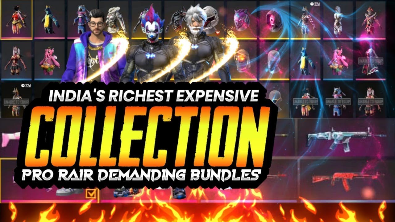 REVELING MY COLLECTION 🙄 RARE BUNDLES AND GUN SKINS - YouTube