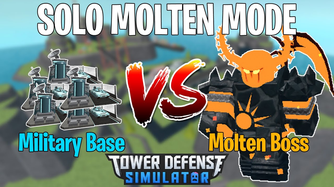 [SOLO] Military Base vs Molten Boss (TDS) | ROBLOX - YouTube