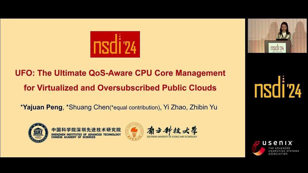 NSDI '24 - UFO: The Ultimate QoS-Aware Core Management for Virtualized and Oversubscribed Public ...
