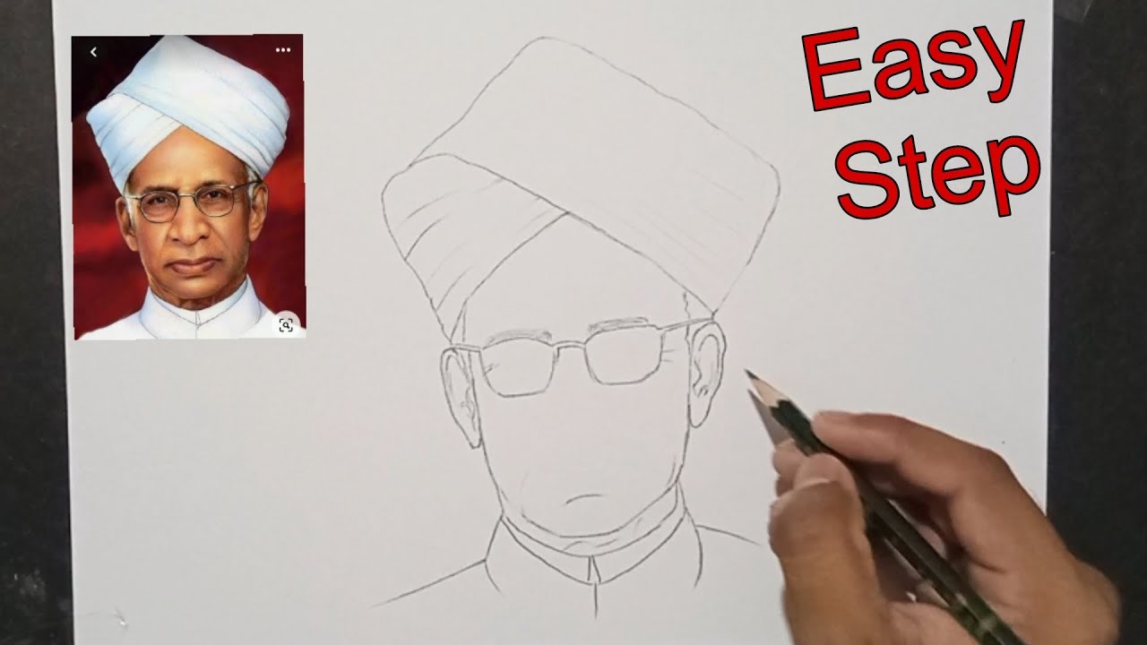 Sarvepalli radhakrishnan Drawing // dr sarvepalli radhakrishnan Drawing ...