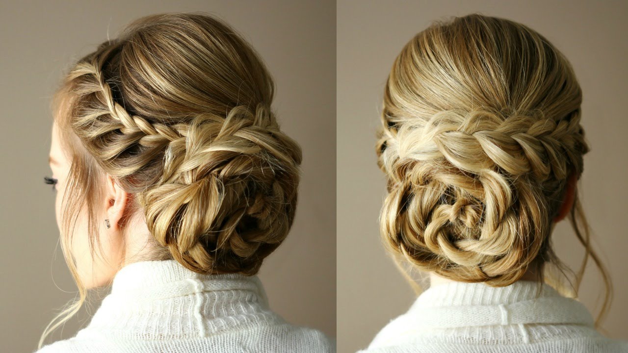 Braid Embellished Rosette Bun | Missy Sue - YouTube