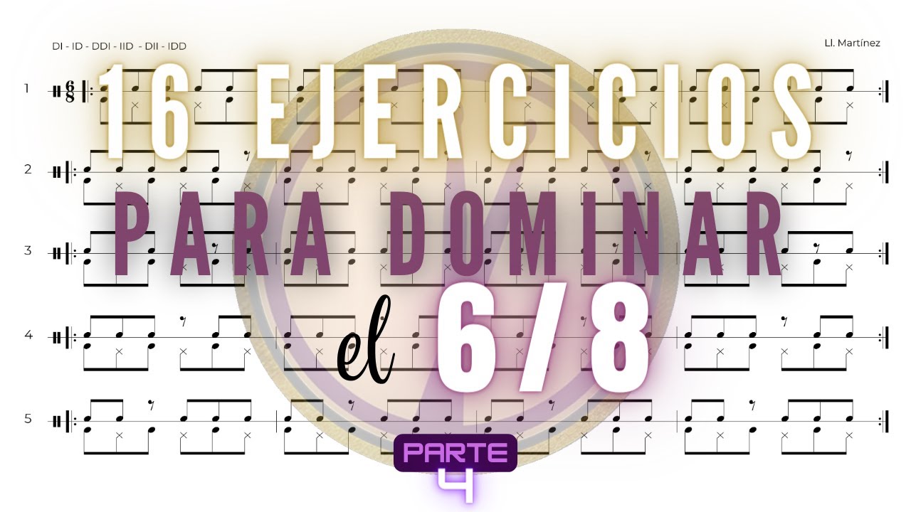 COMO TOCAR 6/8 - 16 EJERCICIOS RITMICOS ( 16 EXERCISES TO READ 6/8) - 4 - - YouTube
