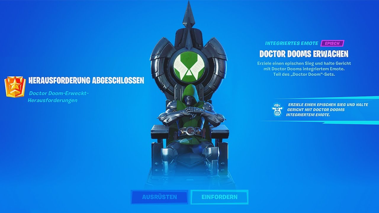 Alle Doctor Doom Herausforderungen (Fortnite Doctor Doom Erweckt ...