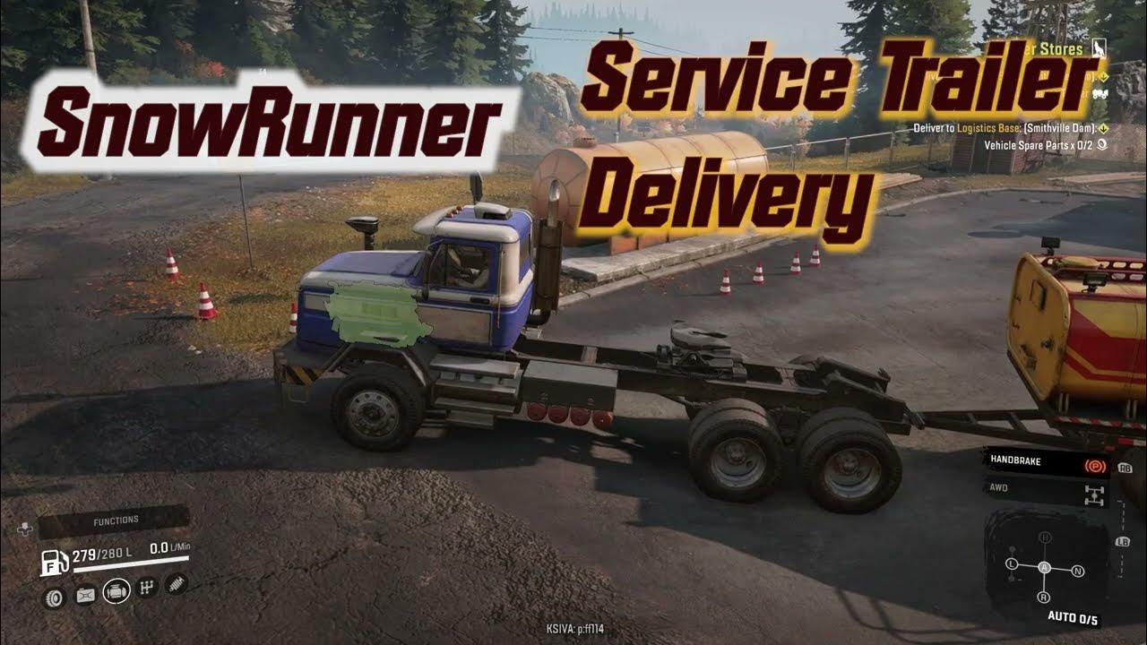 Snowrunner Mastodon - Service Trailer Cross-maps gameplay - Michigan - YouTube