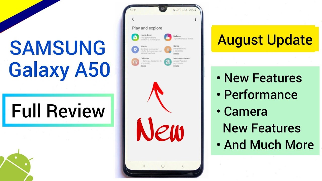 Samsung Galaxy A50 August Update Full Review with new features ...