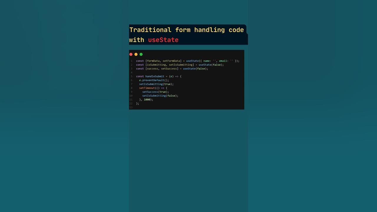React 19: Simplify Form Handling with useActionState Hook | Traditional vs useActionState # ...