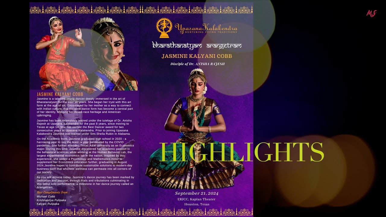 Jasmine | Bharatanatyam Arangetram | Dance | Highlights | 2024 ...