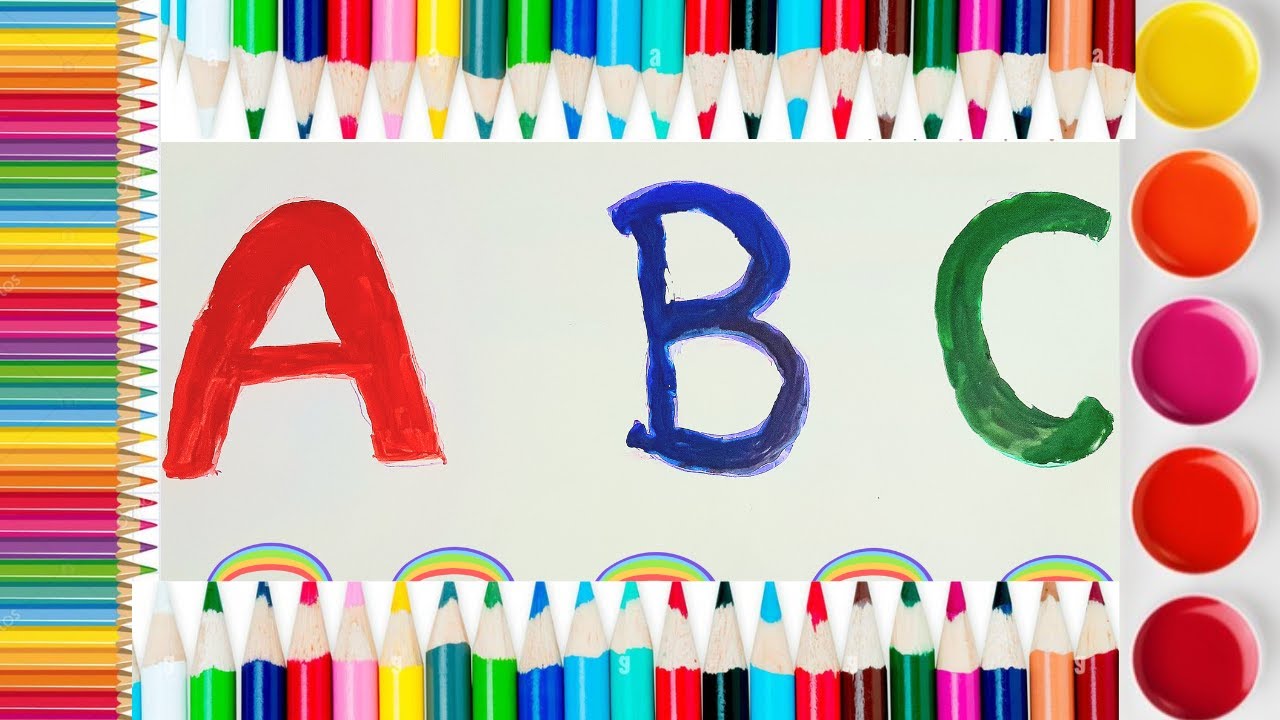Draw Abc / draw and colour Abcd / drawing abcd kaise banate hain/ # ...