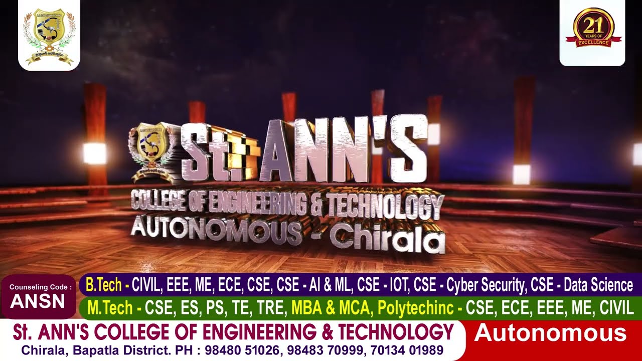St. Ann's College of Engineering & Technology (Autonomous), Chirala ...