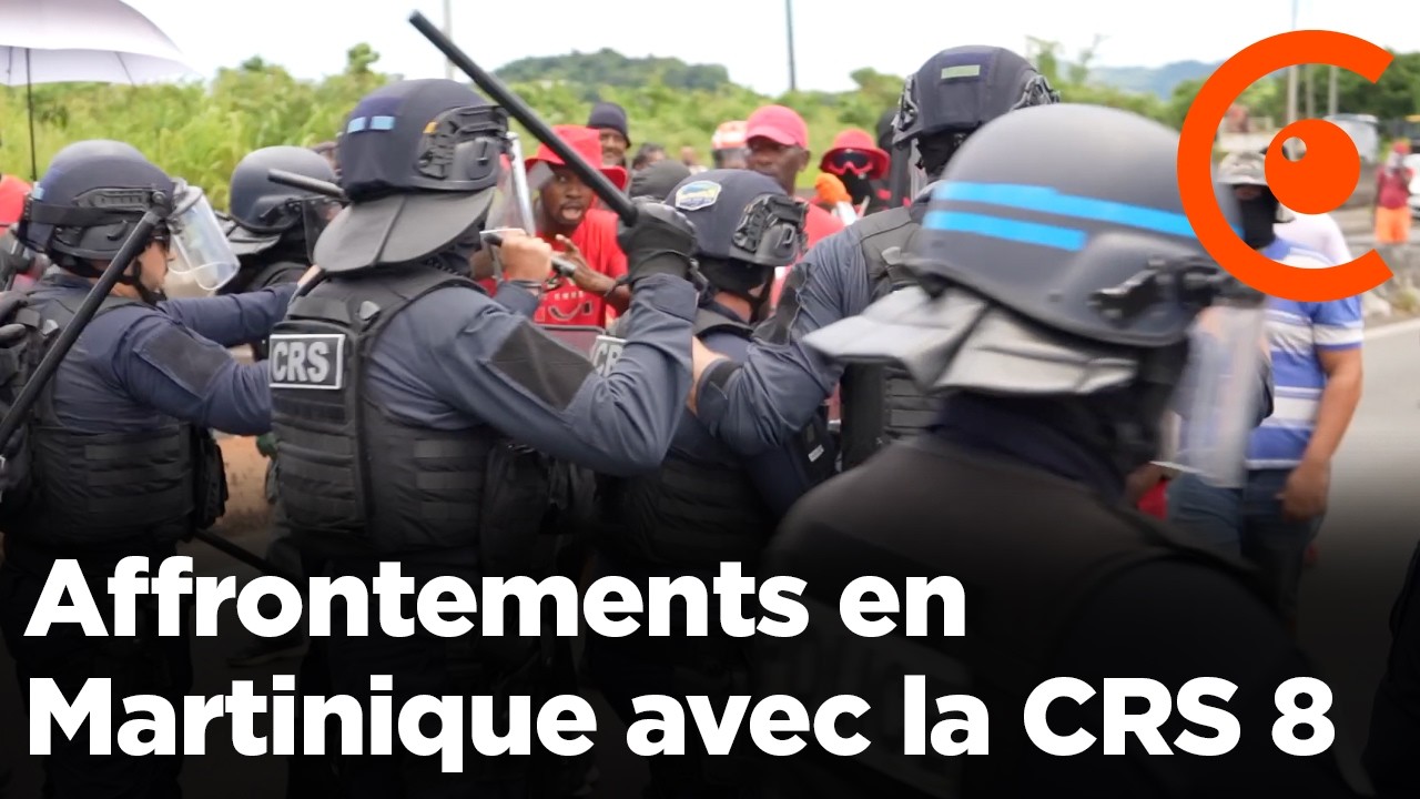 Martinique | La CRS 8 intervient sur un barrage : affrontements avec ...