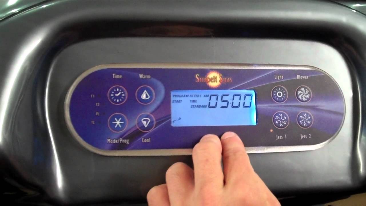 Sunbelt Massasjebad - forklaring av Balboa display Sunbelt - YouTube