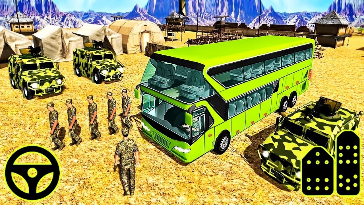 Army bus driver us soldier transport duty-offroad driving bus-android ...