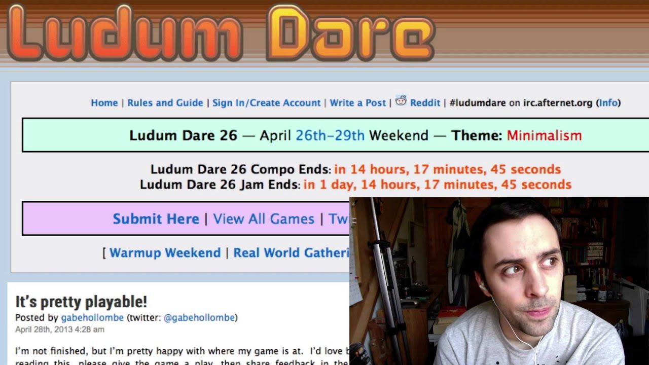 Ludum Dare 26 Vlog (April 2013) - YouTube
