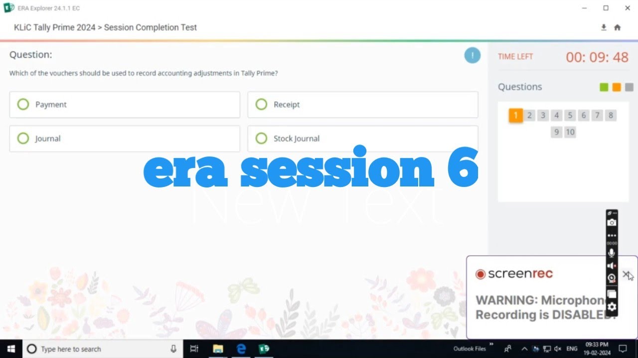 Tally prime era session 6 || answer - YouTube