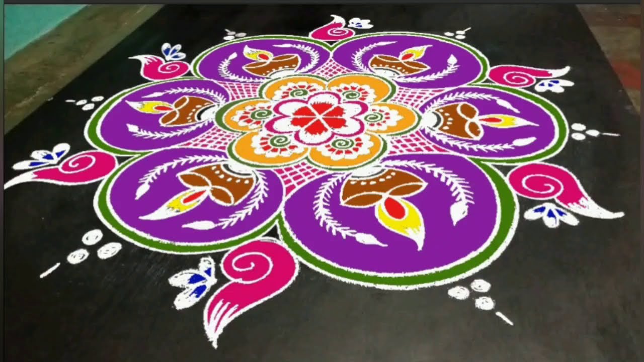 Deebam rangoli design 891 - YouTube