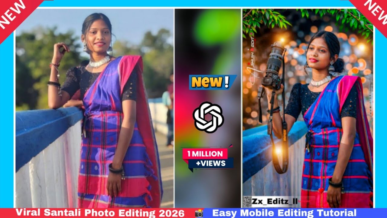 Viral Santali Photo Editing 2026 🌷 | Easy Mobile Editing Tutorial - YouTube