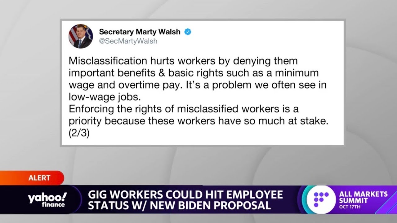 Biden proposes rule that could reclassify gig workers - YouTube