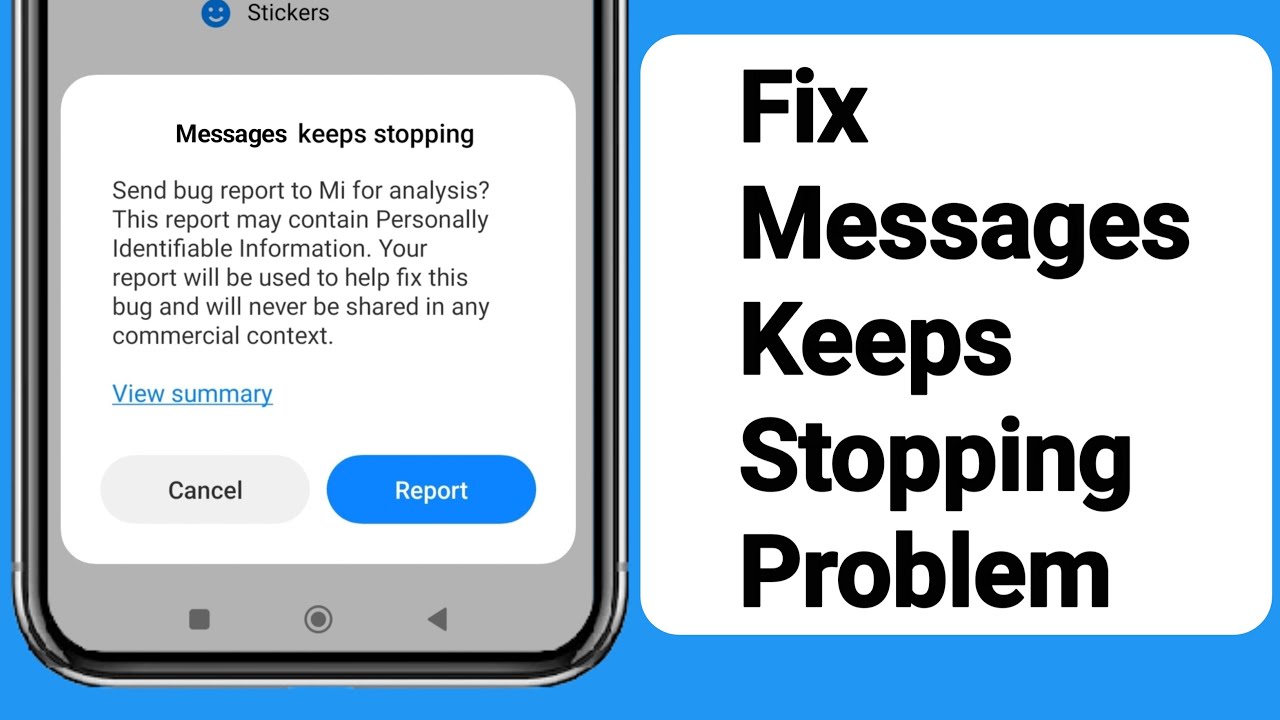 Fix Messages Keeps Stopping Problem || How To Fix Messages Keeps Stopping Problem - YouTube