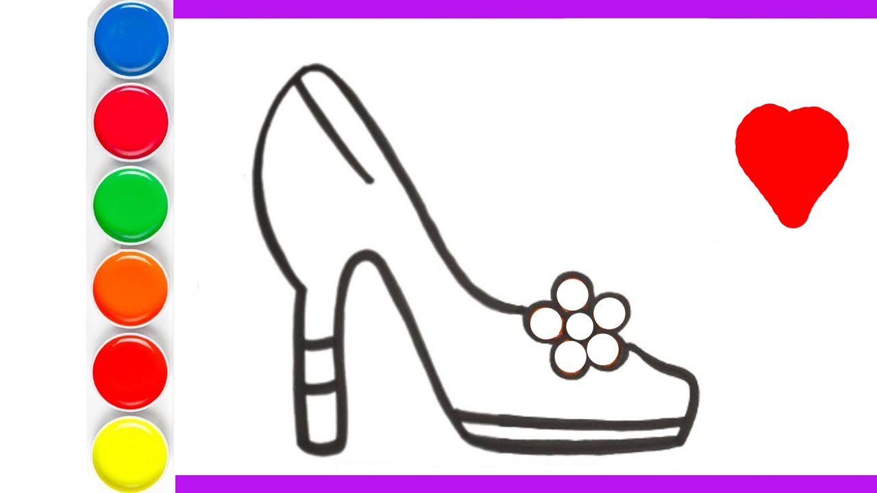 Learn to Draw a Shoes Easy Step by Step for Kids and Toddlers | Art In ...