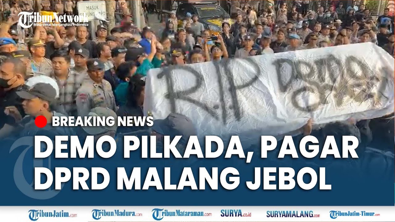 🔴 BREAKING NEWS: DEMO RUU PILKADA RICUH DI MALANG, Pagar Kantor DPRD ...