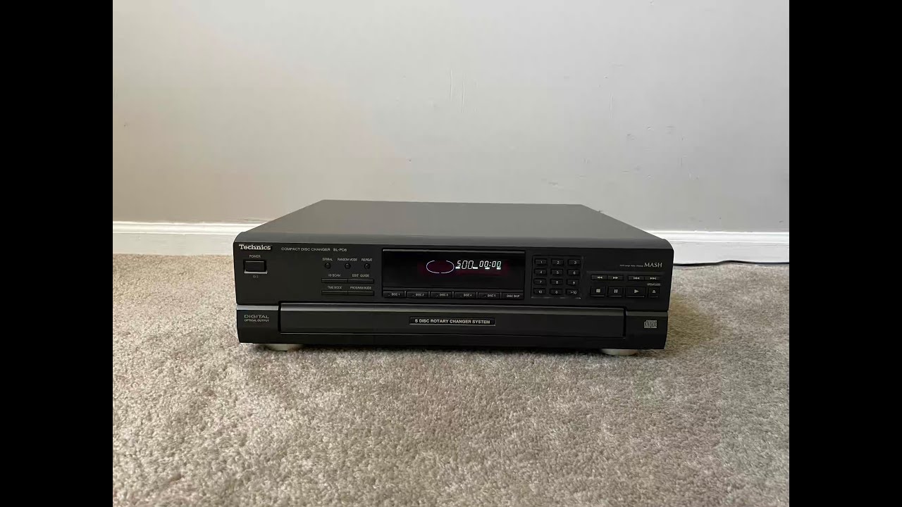Technics SL-PD8 5 Compact Disc CD Player Changer - YouTube