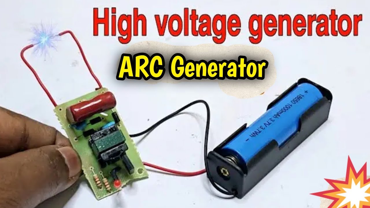3.7V to 10000V High Voltage Generator Circuit || ARC Generator - YouTube
