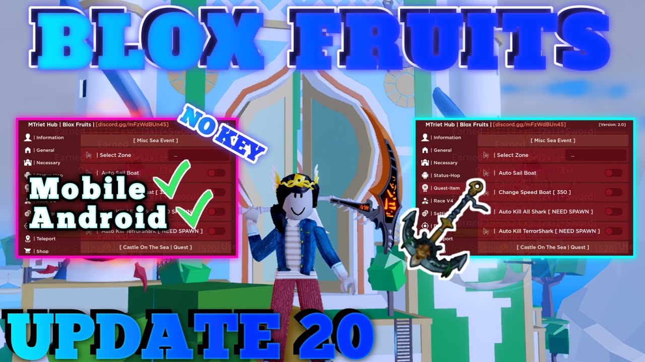 BLOX FRUITS Script Mobile UPDATE 20 AUTO FARM | AUTO SHARK | AUTO ...