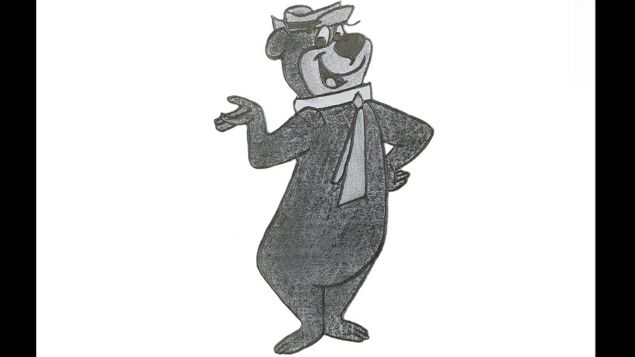 Drawing Of Yogi Bear / How To Draw Yogi Bear / Pencil Drawing - YouTube