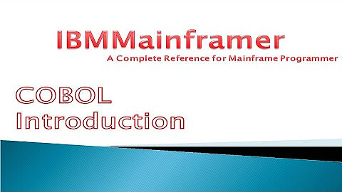 COBOL Tutorial - IBMMainframer - YouTube