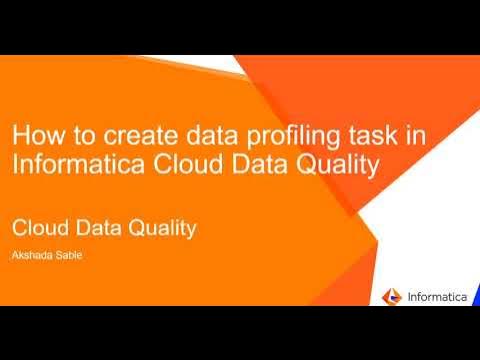 How to Create and Run Cloud Data Profiling Task in Cloud Data Quality ...