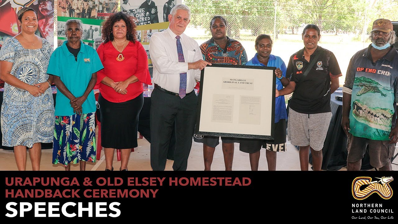 Urapunga and Old Elsey Homestead Handback Ceremony: Speeches - YouTube