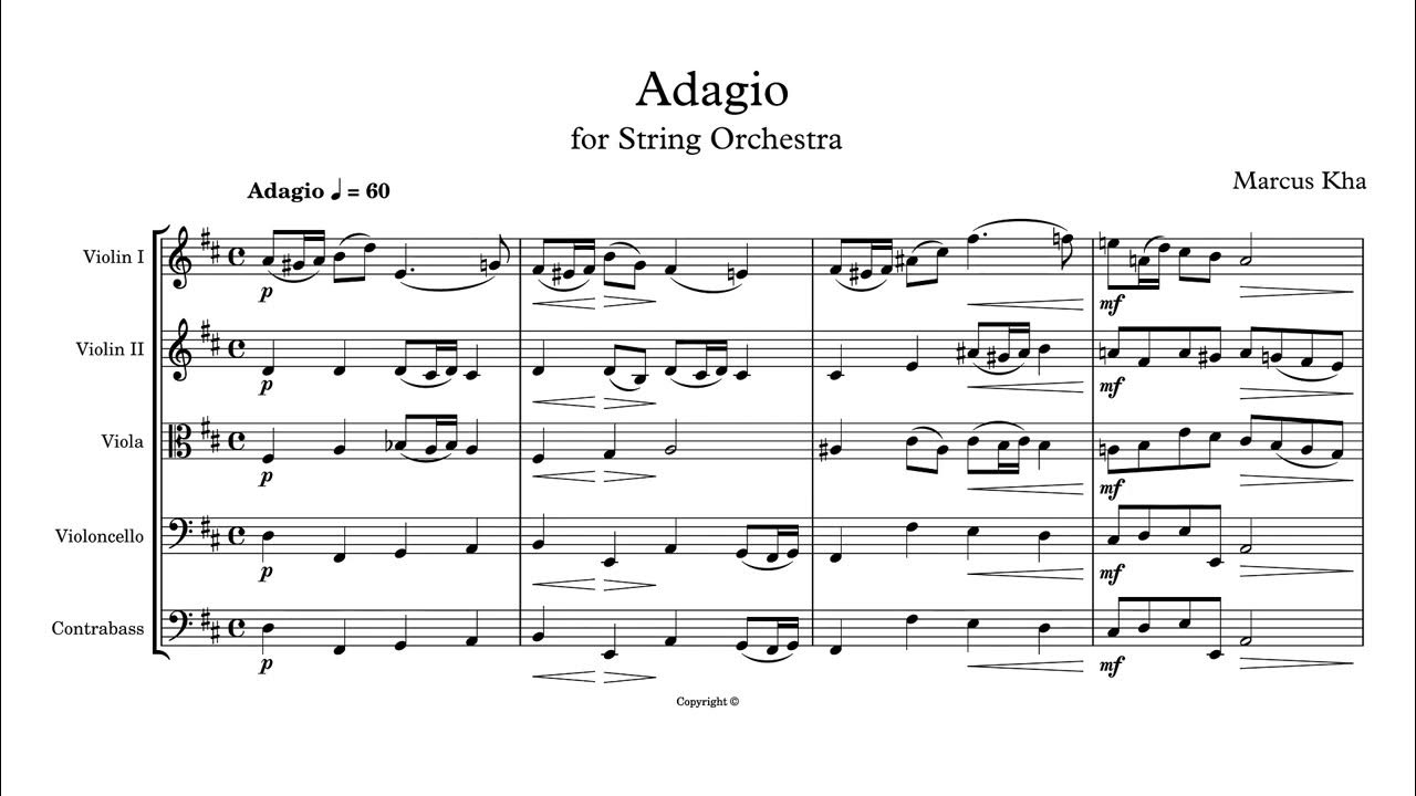 Adagio for String Orchestra | Original Composition - YouTube
